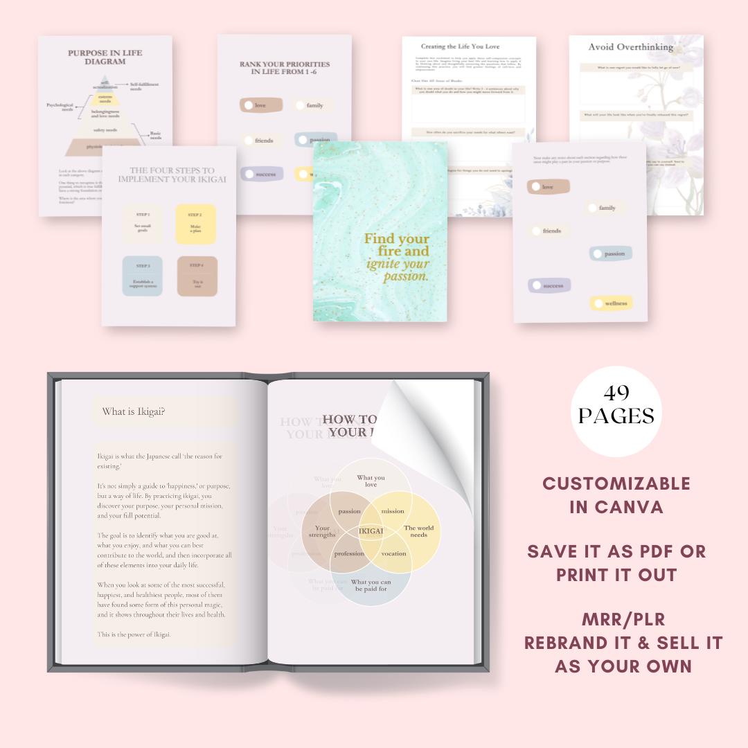 Finding Your Purpose Guide DFY Self Growth Workbook Journal Prompt Self ...