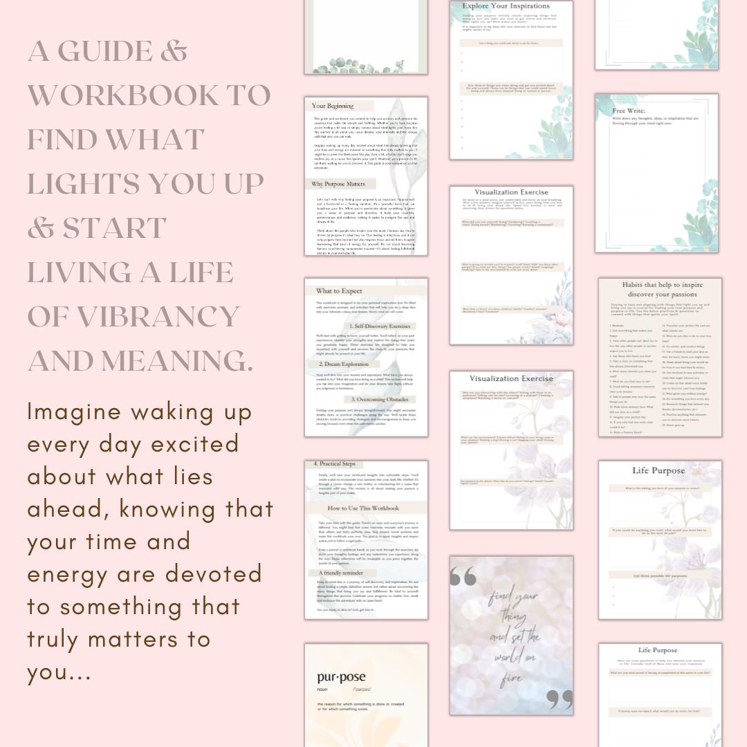 Finding Your Purpose Guide DFY Self Growth Workbook Journal Prompt Self ...