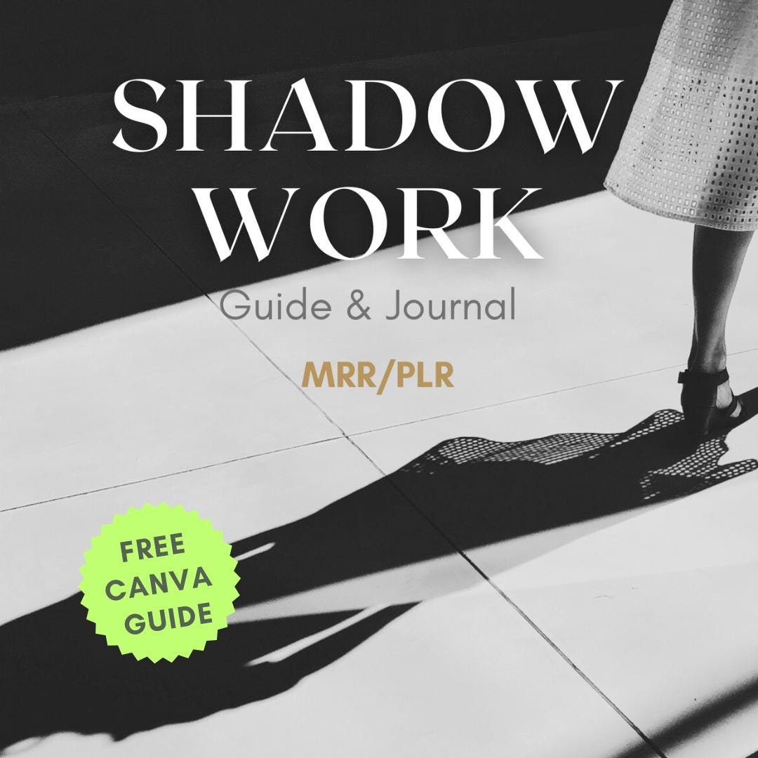 Shadow Work Guide DFY Self Growth Workbook Journal Prompt Manifest Guide MRR PLR Self Belief ...
