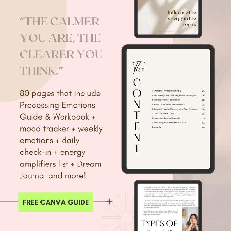 Processing Emotions Guide DFY Emotion Workbook Journal Prompt Self ...