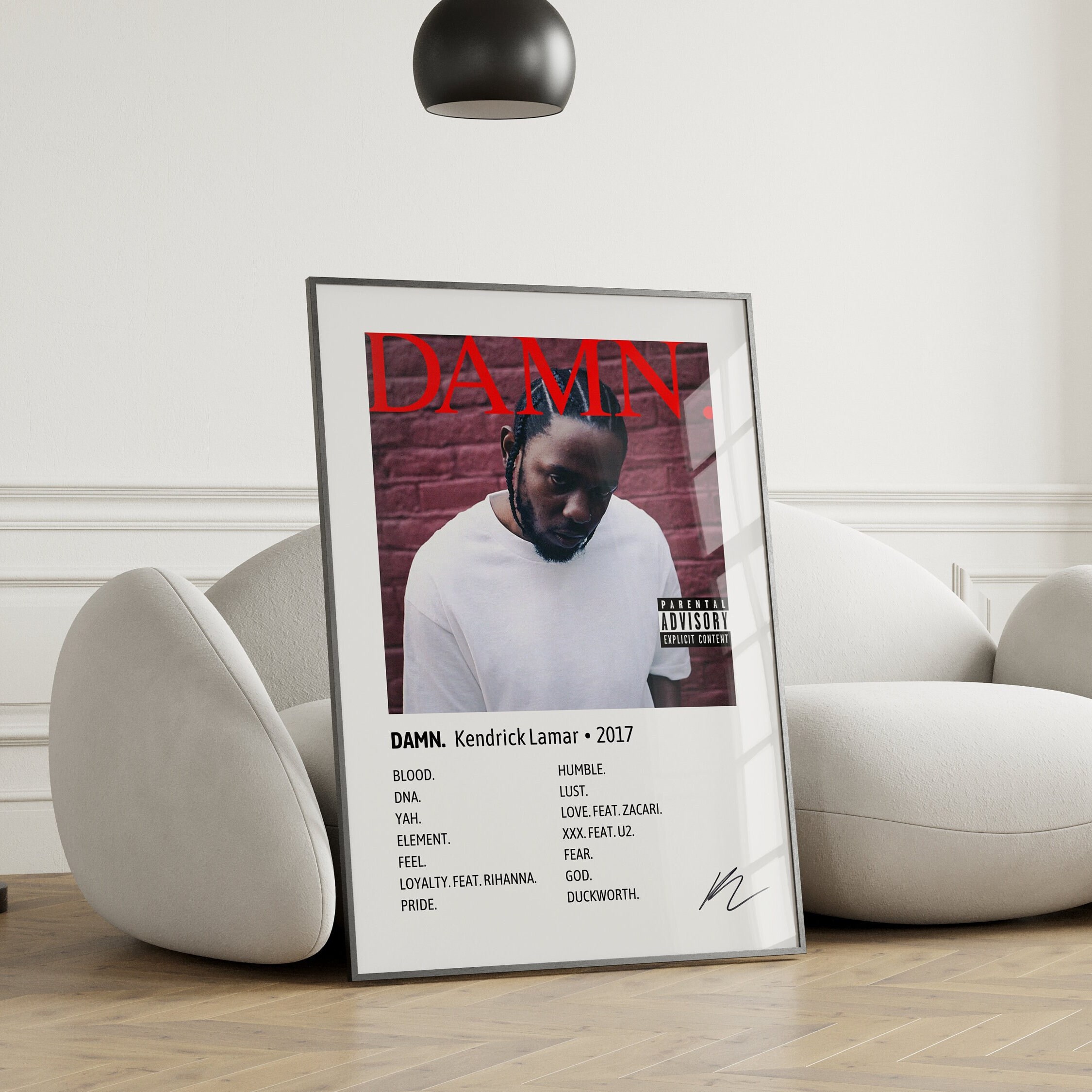 Kendrick Lamar DAMN. Album Cover Poster Kendrick Lamar Drake Viral ...