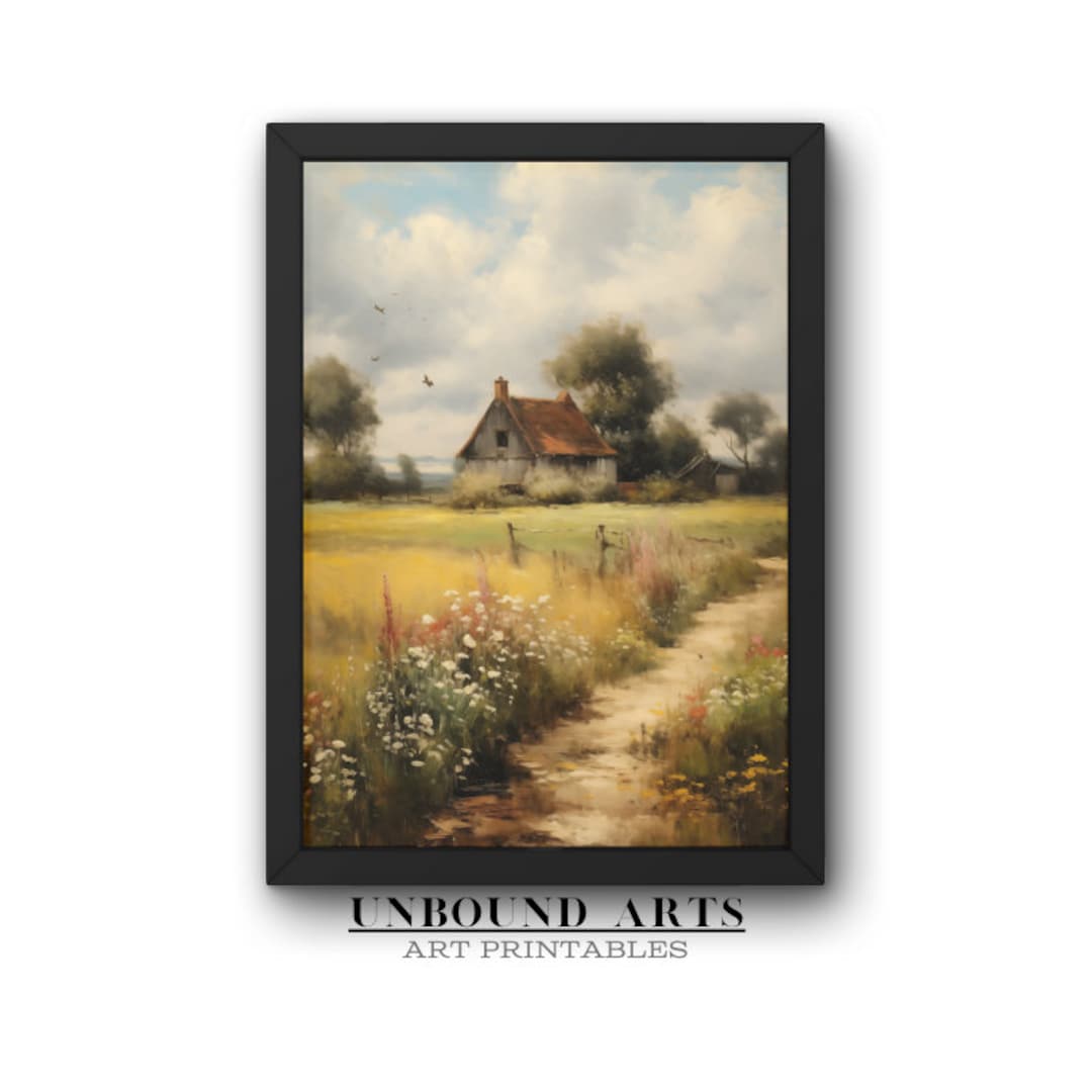 Country Scenery | Country Decor | Farmhouse Art | Vintage Prints ...