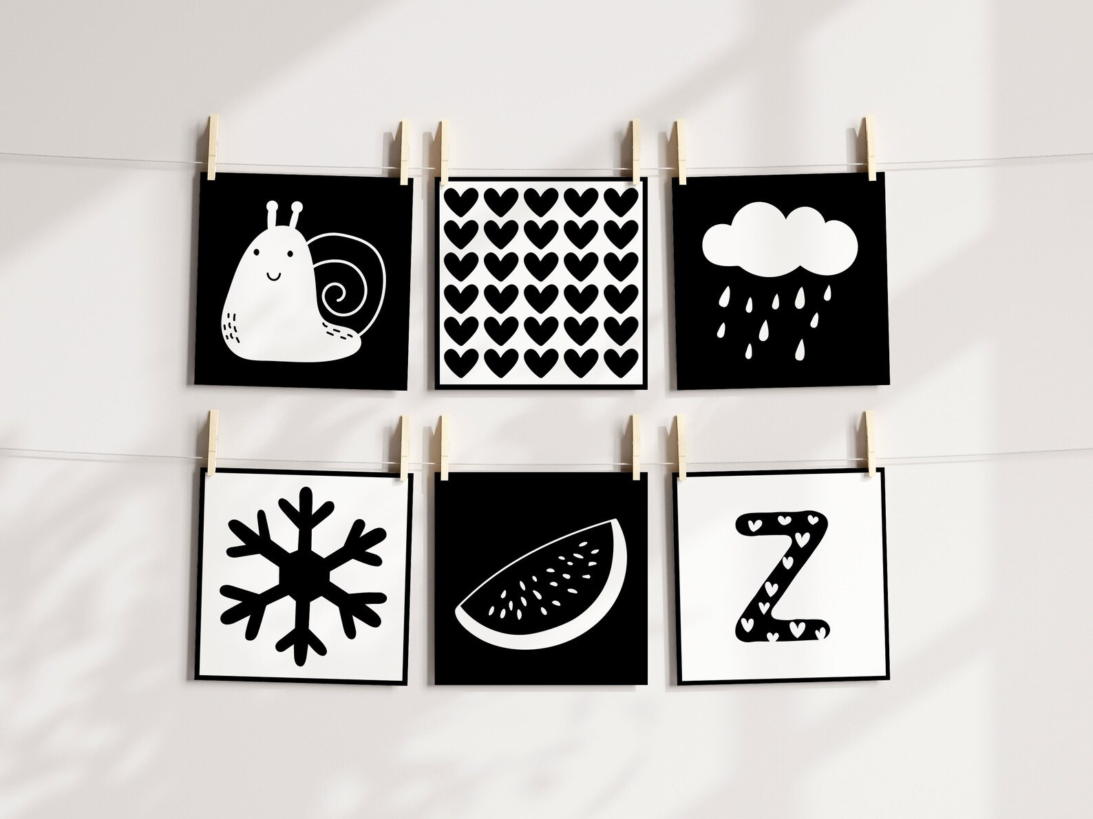 110 Sensory Baby Cards. High Contrast Stimulation. Black and White ...