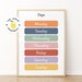 Days of the Week Poster: Classroom Learning, Montessori Printable ...