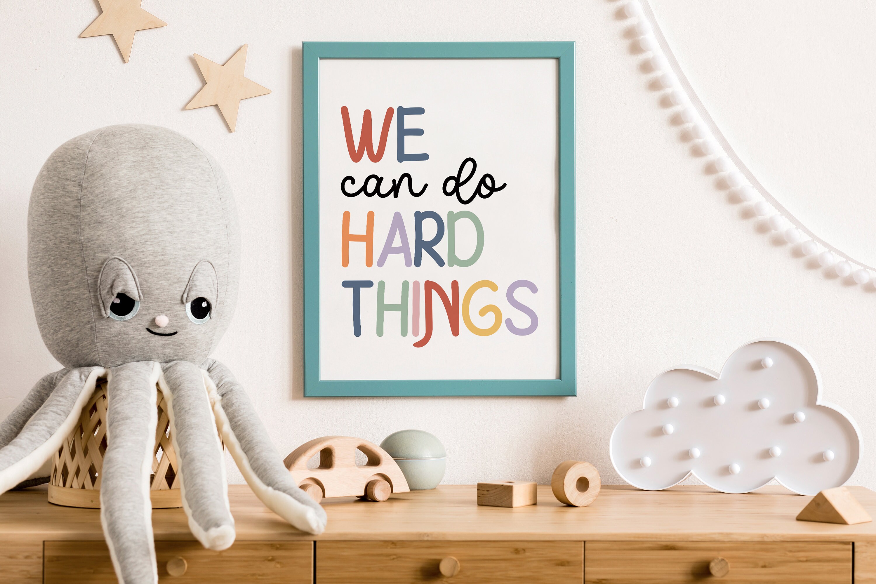 We Can Do Hard Things Poster. Playroom Decor. Classroom Decor. Positive ...