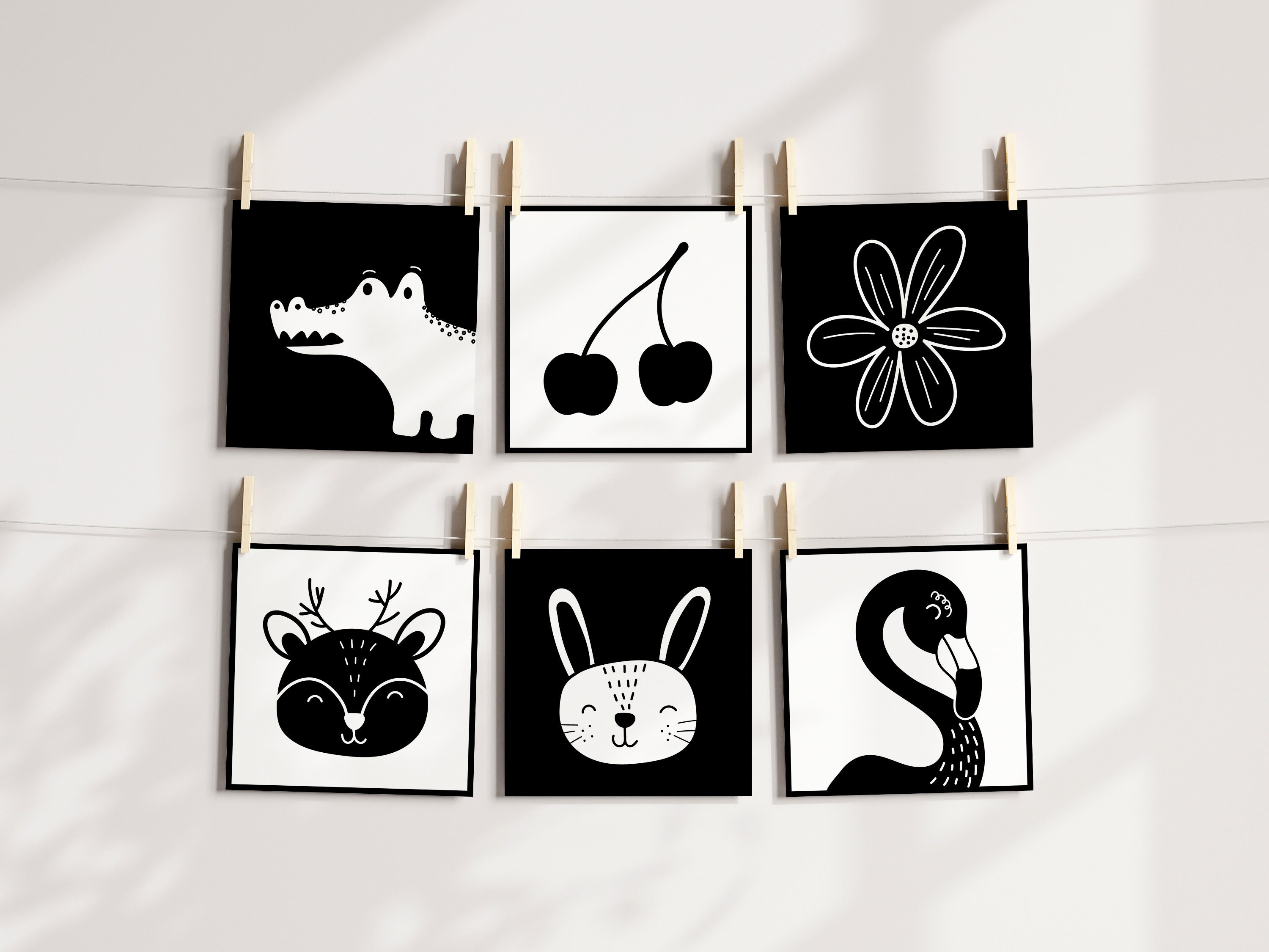 110 Sensory Baby Cards. High Contrast Stimulation. Black and White ...