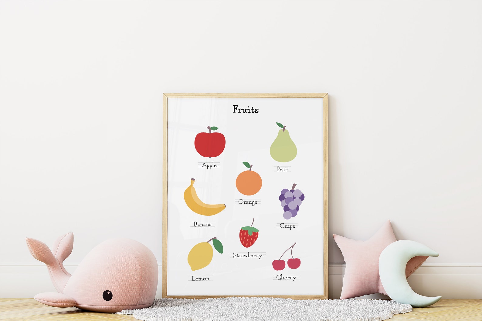 Fruits Educational Poster. Learnig Fruits Poster. Learnig - Etsy
