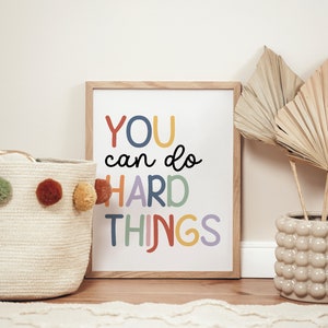 You Can Do Hard Things Poster. Playroom Decor. Classroom Decor ...
