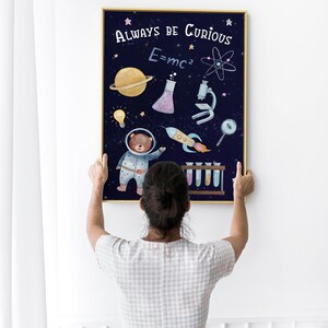 Always Be Curious Poster. Boys Room Wall Art. Science Poster for Kids ...