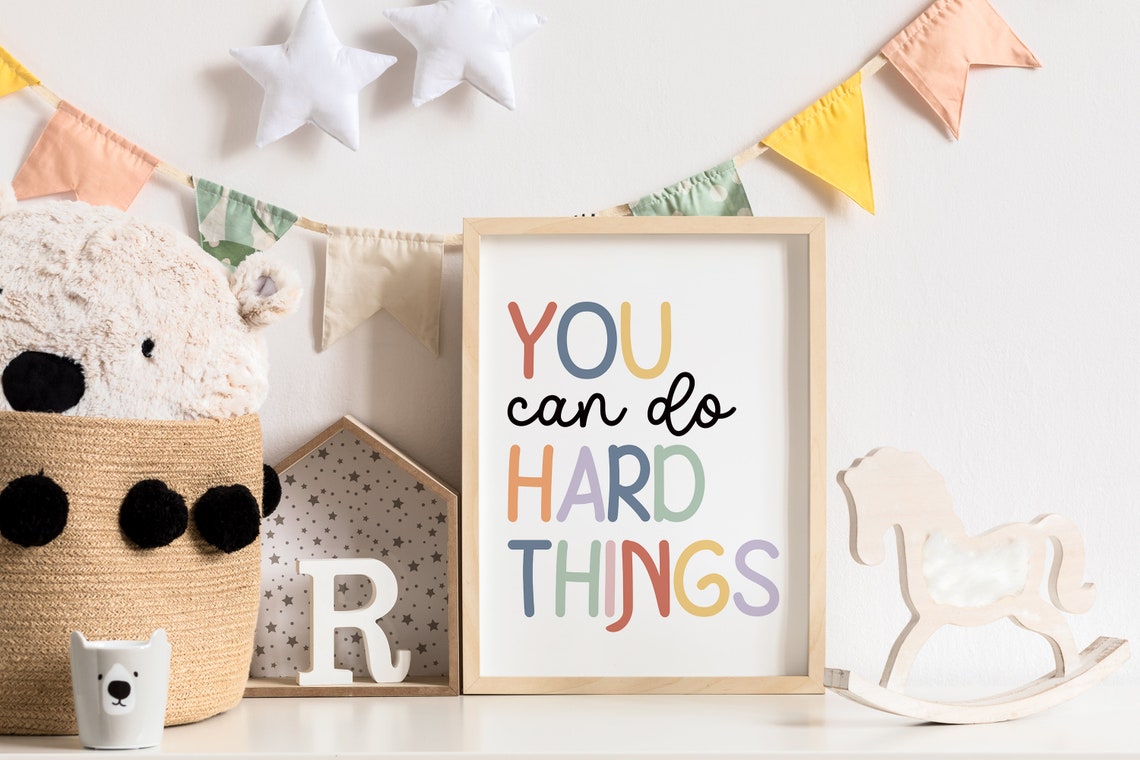 You Can Do Hard Things Poster. Playroom Decor. Classroom Decor ...