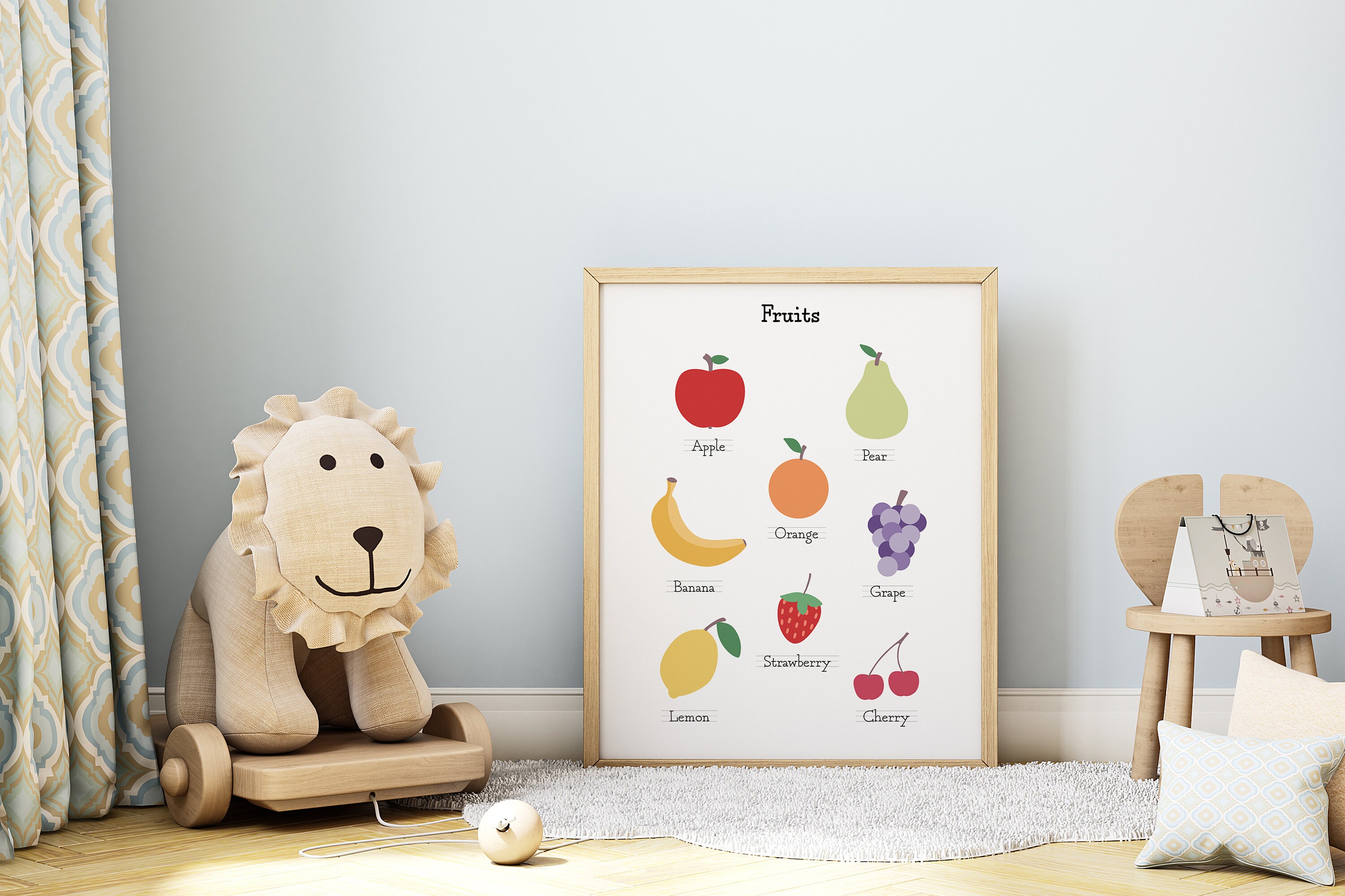 Fruits Educational Poster. Learnig Fruits Poster. Learnig - Etsy