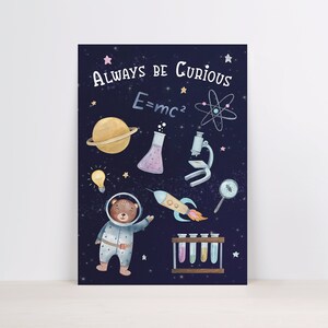 Always Be Curious Poster. Boys Room Wall Art. Science Poster for Kids ...