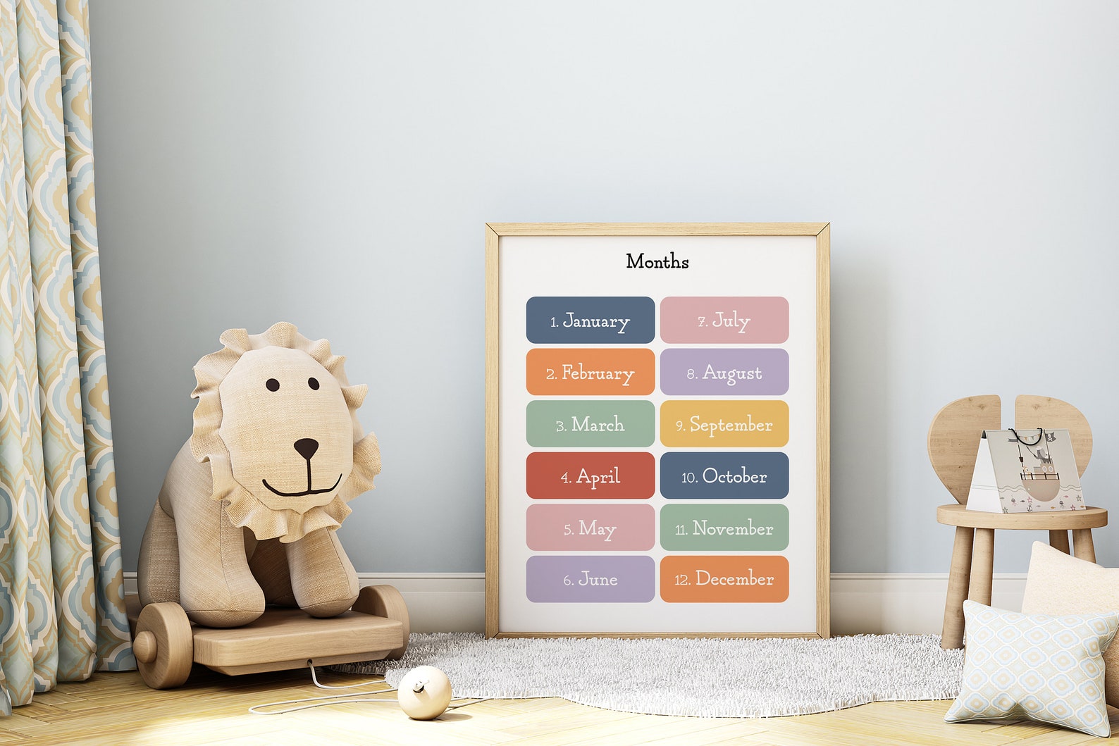 Months Educational Poster. Months Clasroom Poster. Preschool Learning ...