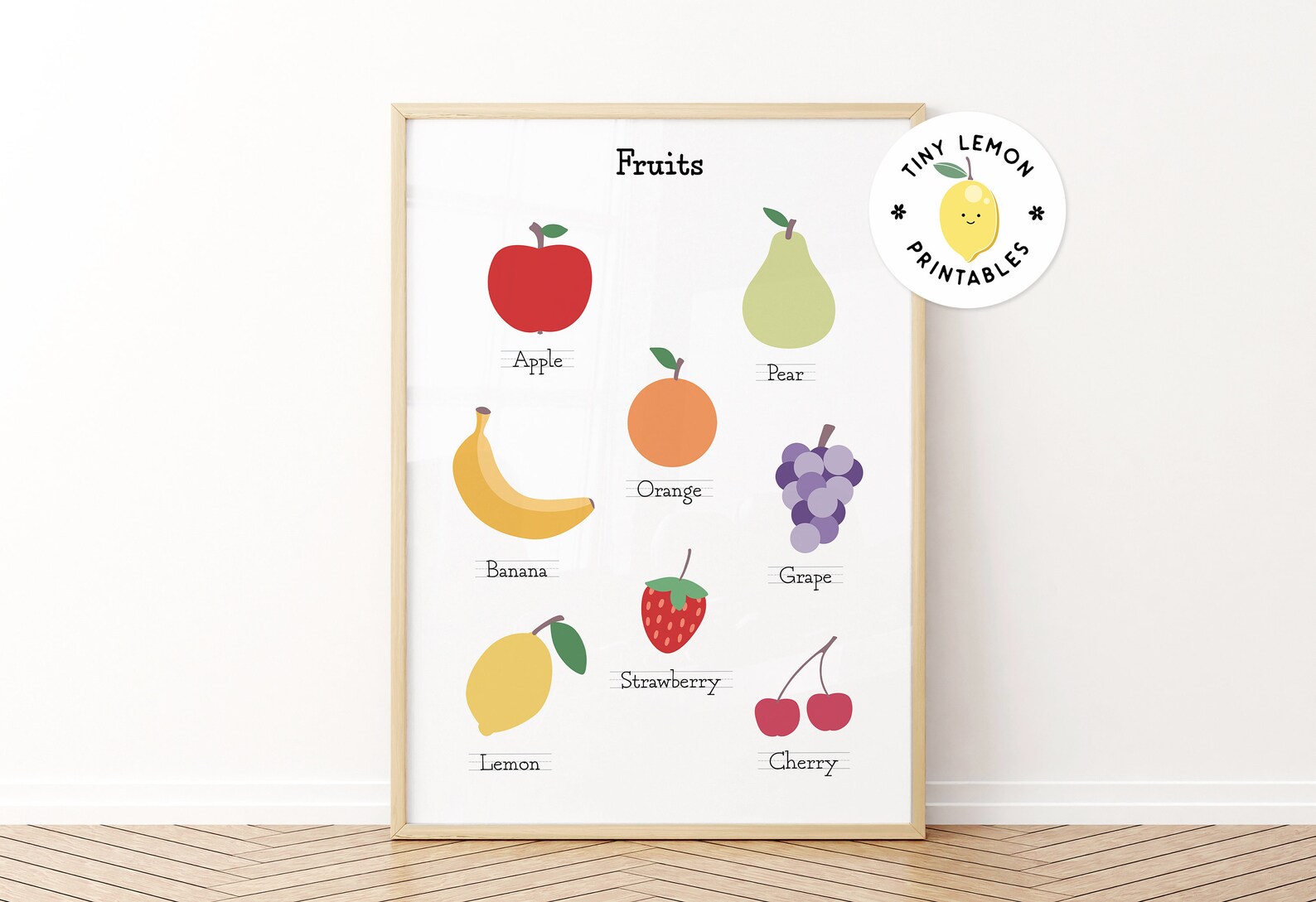 Fruits Educational Poster. Learnig Fruits Poster. Learnig - Etsy