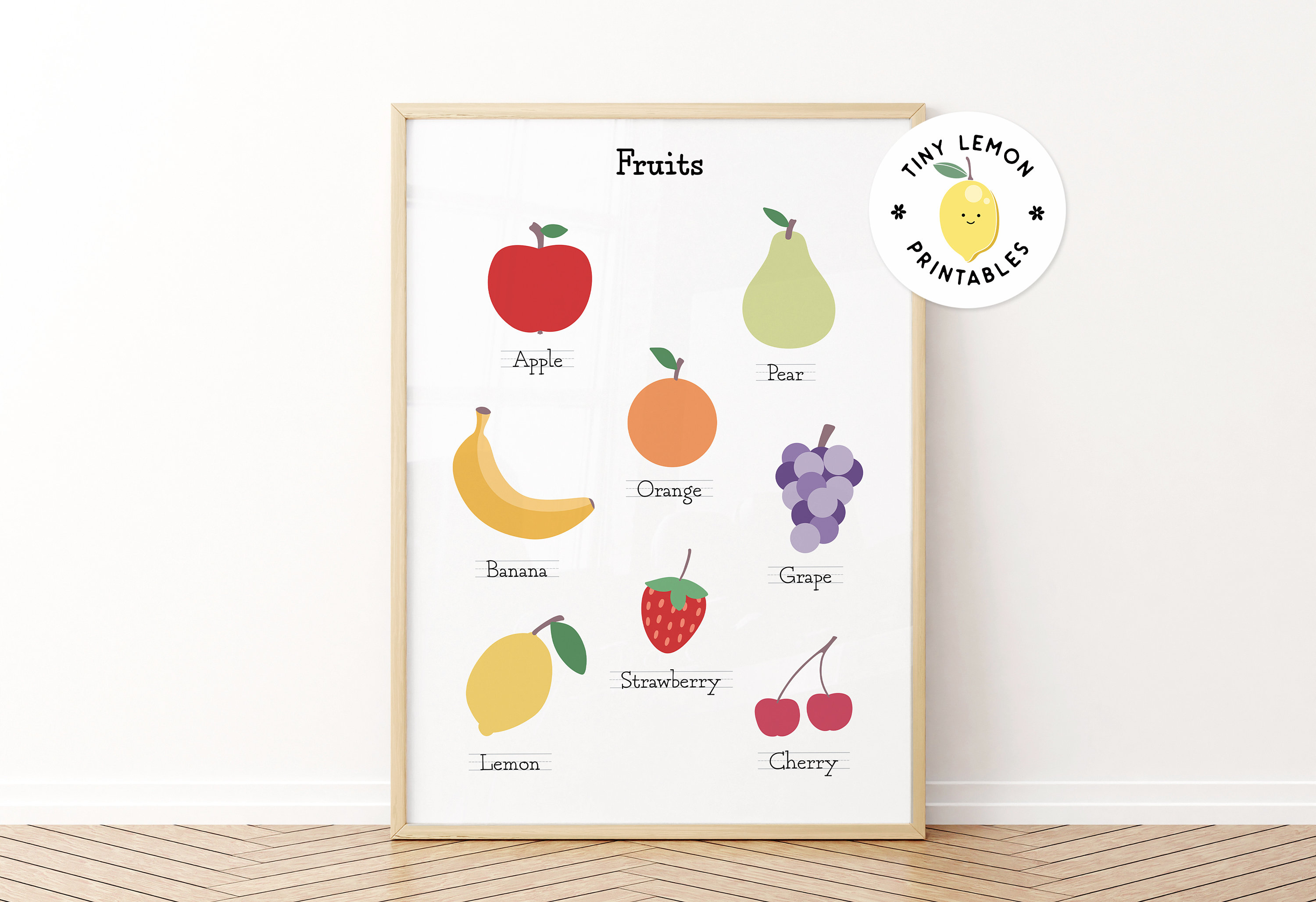 Fruits Educational Poster. Learnig Fruits Poster. Learnig - Etsy