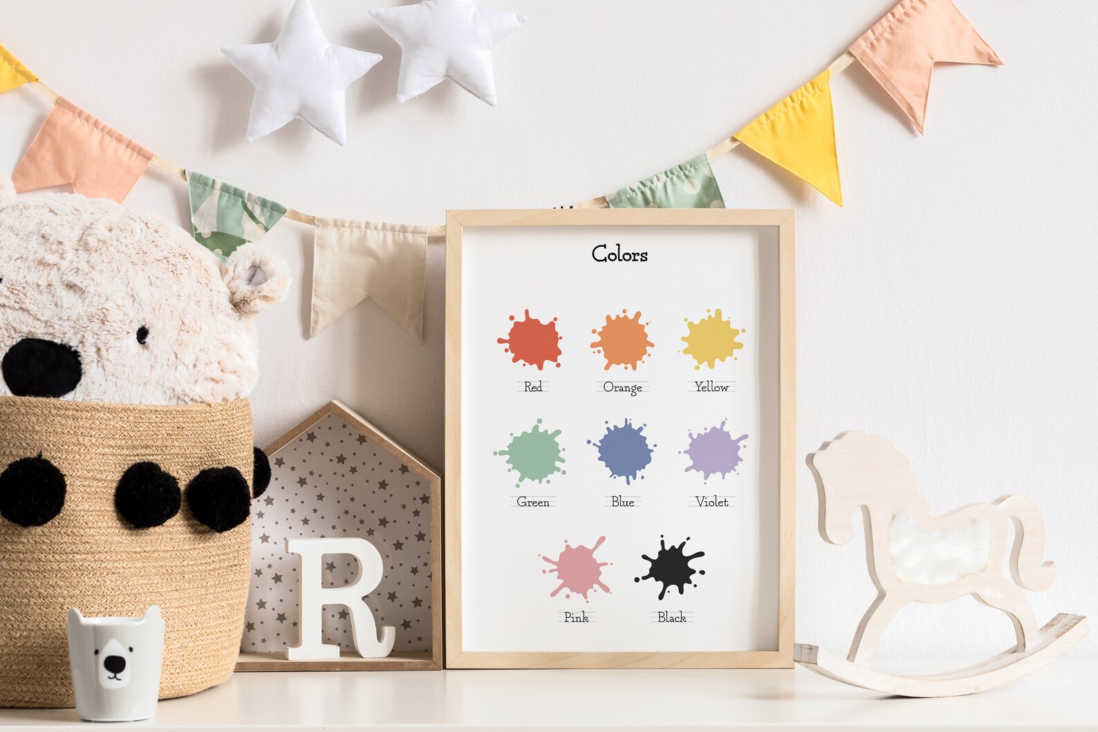 Colors Educational Poster. Colors Clasroom Poster. Preschool Learning ...