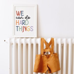 We Can Do Hard Things Poster. Playroom Decor. Classroom Decor. Positive ...