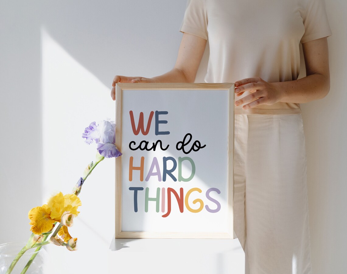 We Can Do Hard Things Poster. Playroom Decor. Classroom Decor. - Etsy