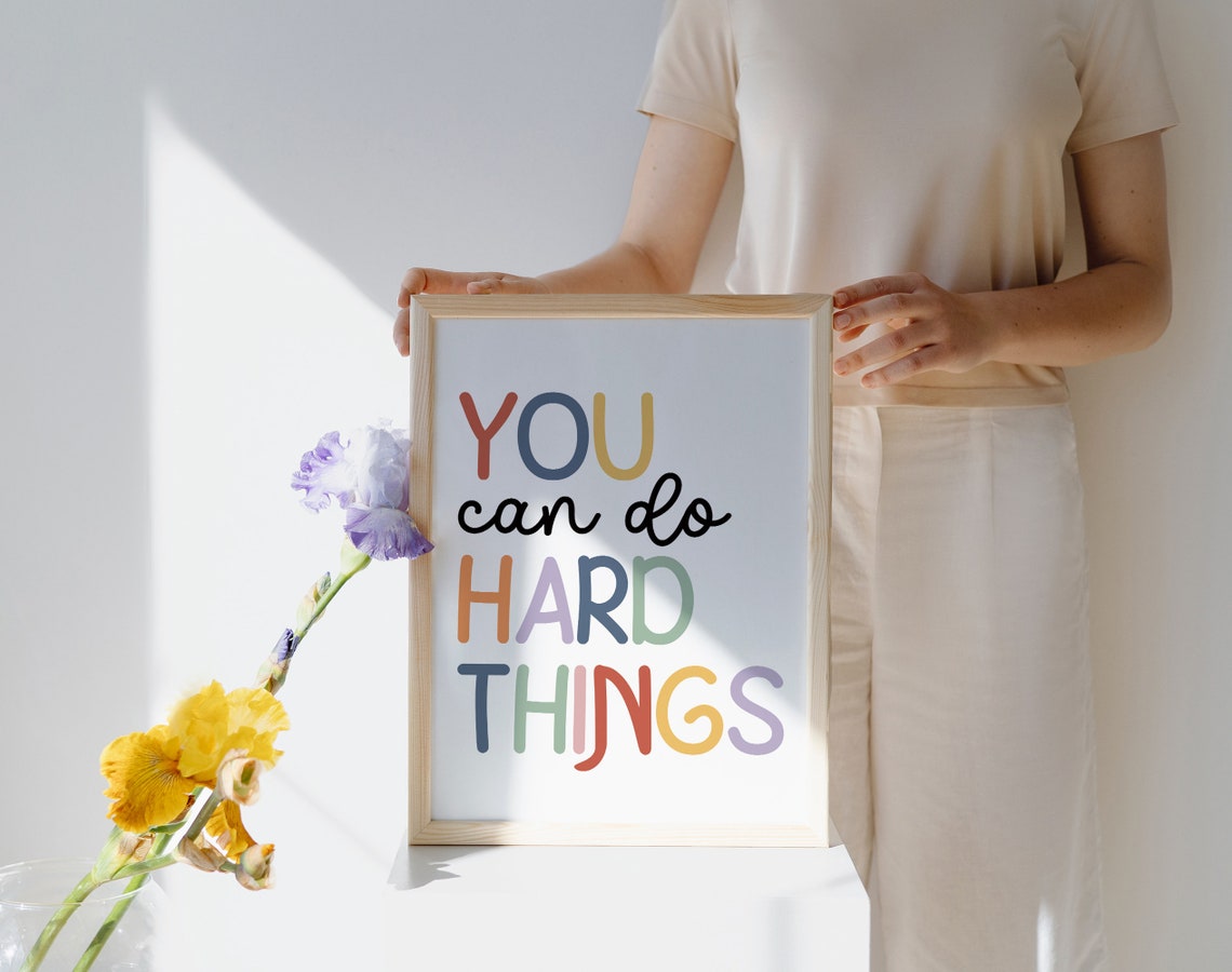 You Can Do Hard Things Poster. Playroom Decor. Classroom Decor ...