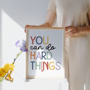 You Can Do Hard Things Poster. Playroom Decor. Classroom Decor ...
