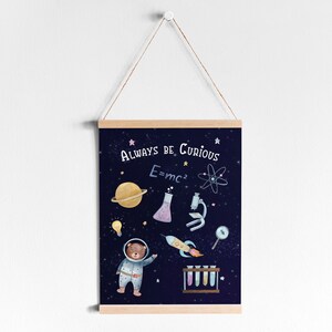 Always Be Curious Poster. Boys Room Wall Art. Science Poster for Kids ...