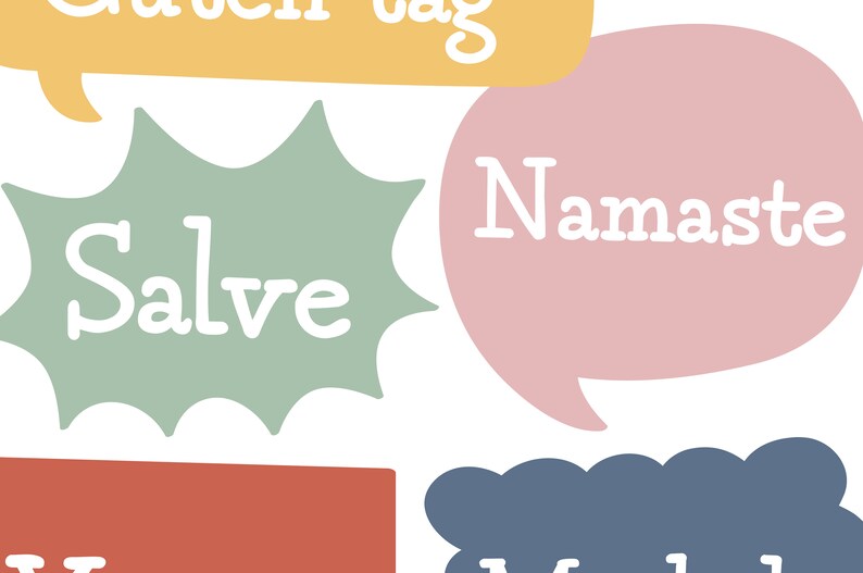 Hello in Different Languages Poster. Hello Print. Preschool Learning ...