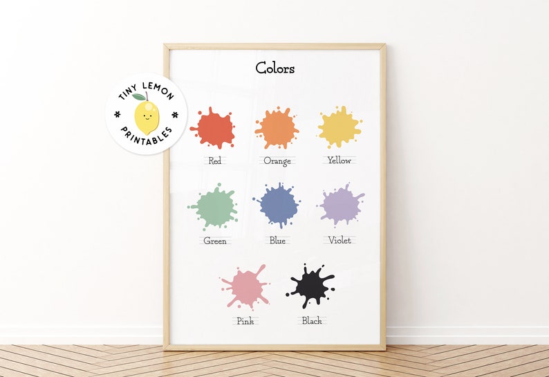 Colors Educational Poster. Colors Clasroom Poster. Preschool - Etsy
