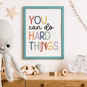 You Can Do Hard Things Poster. Playroom Decor. Classroom Decor ...
