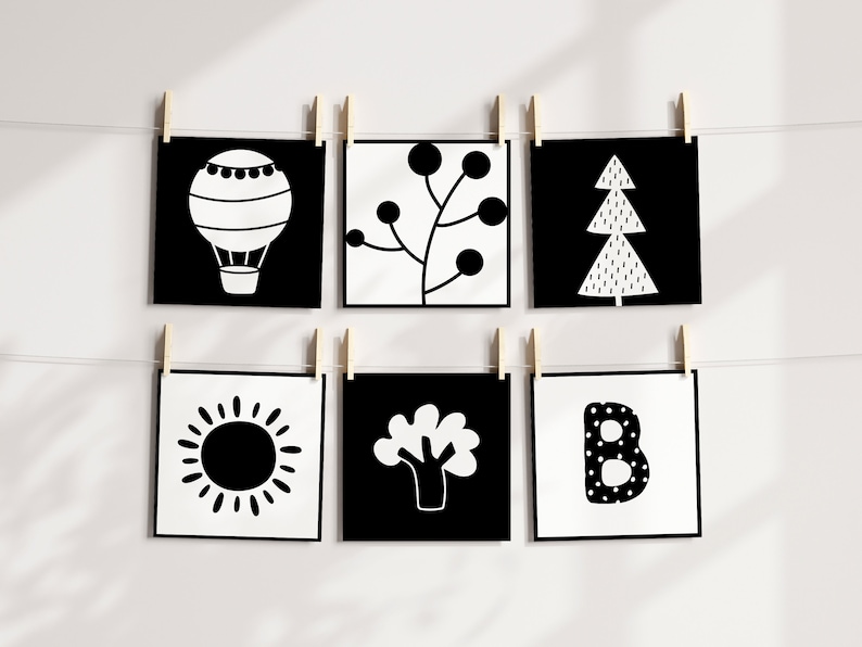110 Sensory Baby Cards. High Contrast Stimulation. Black and White ...
