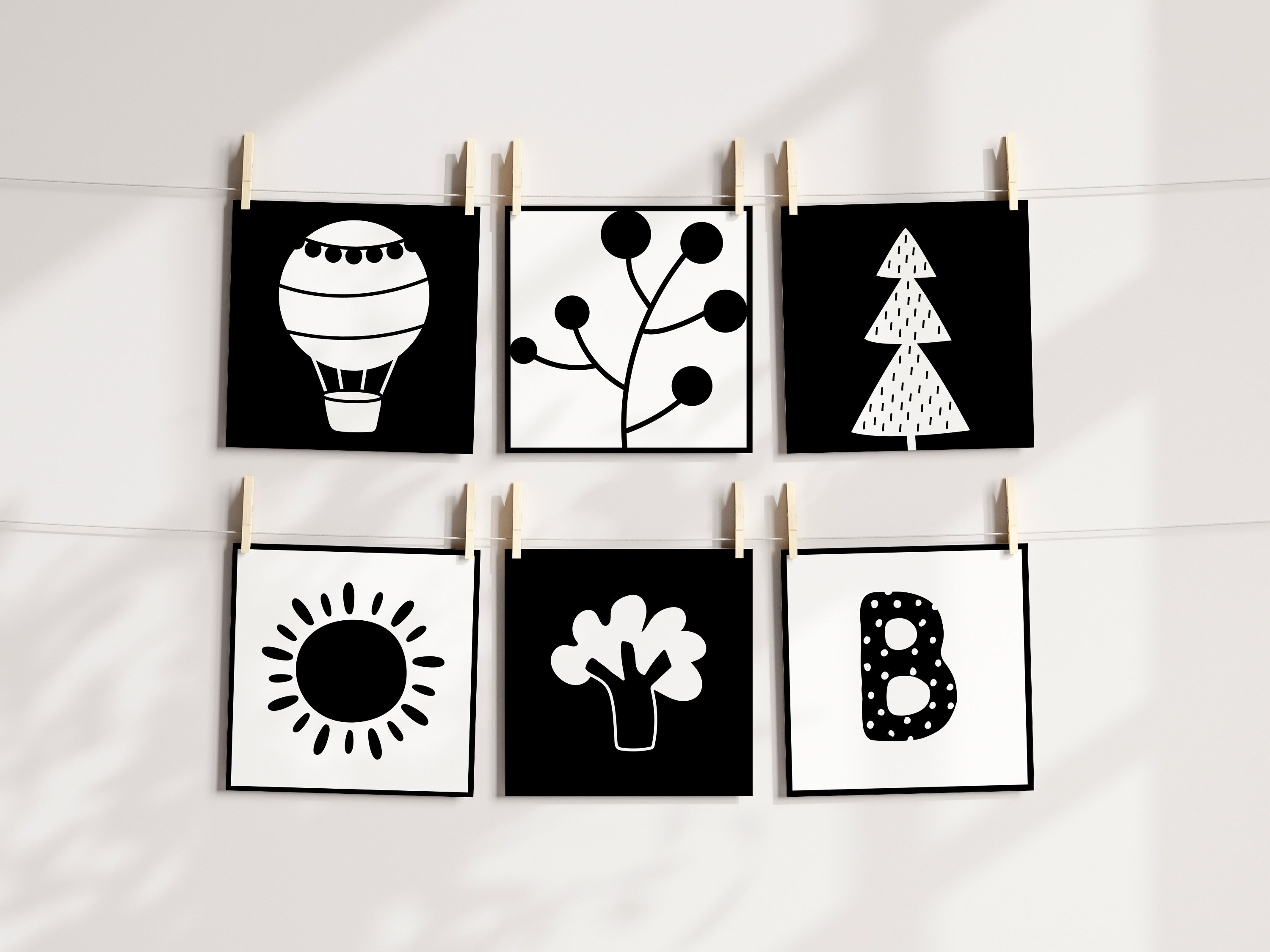 110 Sensory Baby Cards. High Contrast Stimulation. Black and White ...