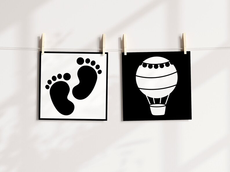 110 Sensory Baby Cards. High Contrast Stimulation. Black and White ...
