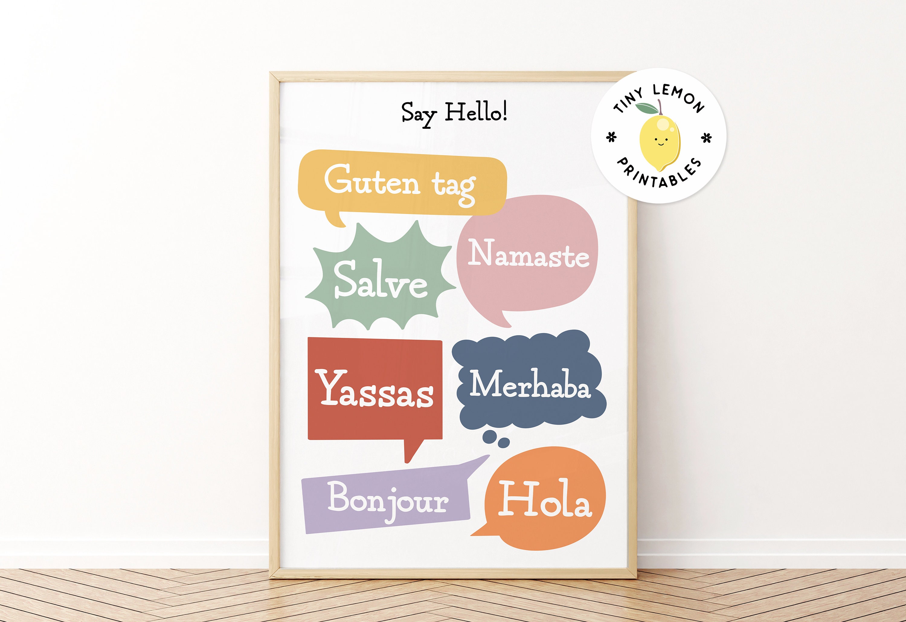 Hello in Different Languages Poster. Hello Print. Preschool Learning ...