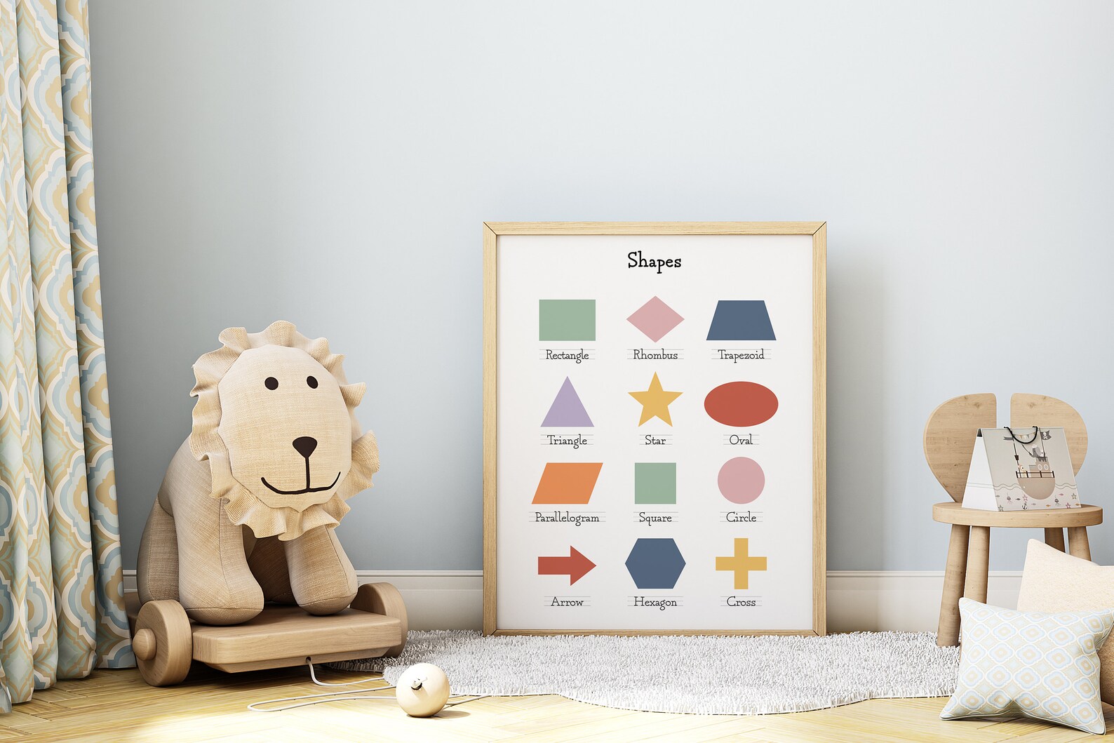 Shapes Educational Poster. Preschool Learning Printable. Clasroom ...