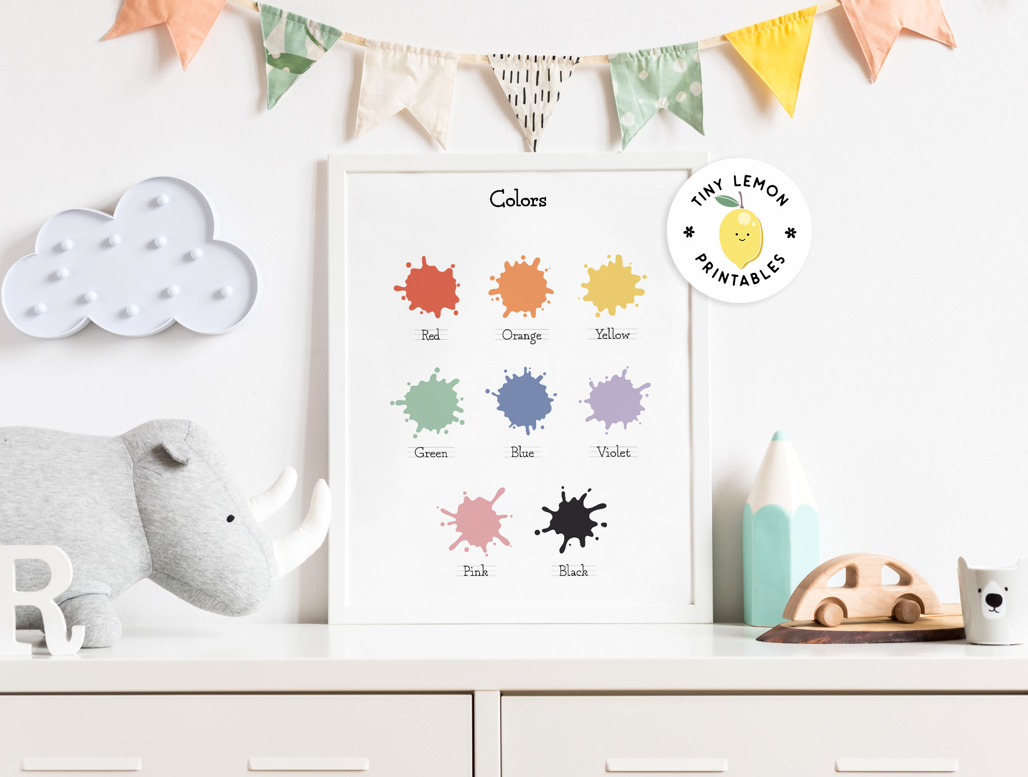 Colors Educational Poster. Colors Clasroom Poster. Preschool Learning ...