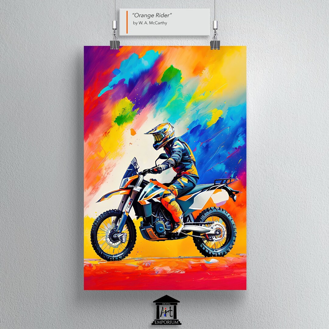 KTM Endurance Riding Print KTM Motorcycle Painting KTM - Etsy