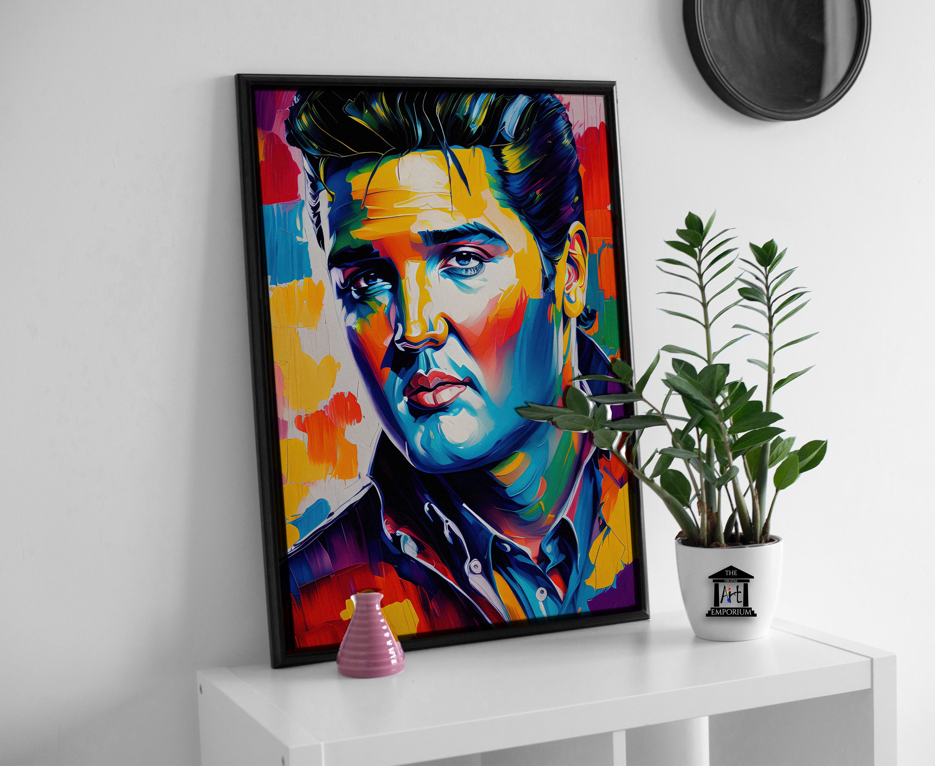 Elvis Presley King Rock Legend Abstract Modern Wall Art Printable ...