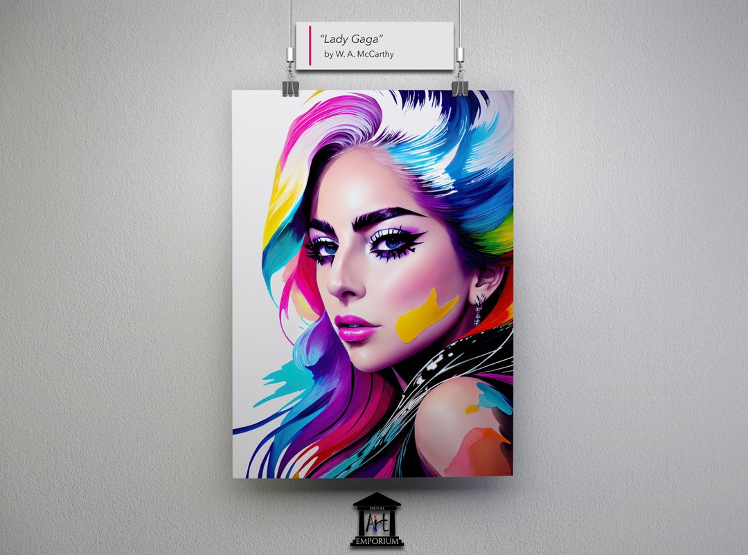 Lady Gaga Poster, Lady Gaga Wall Art, Lady Gaga Print, Gift for Her ...