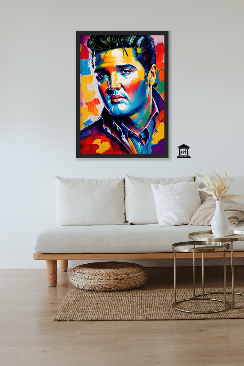 Elvis Presley King Rock Legend Abstract Modern Wall Art Printable ...
