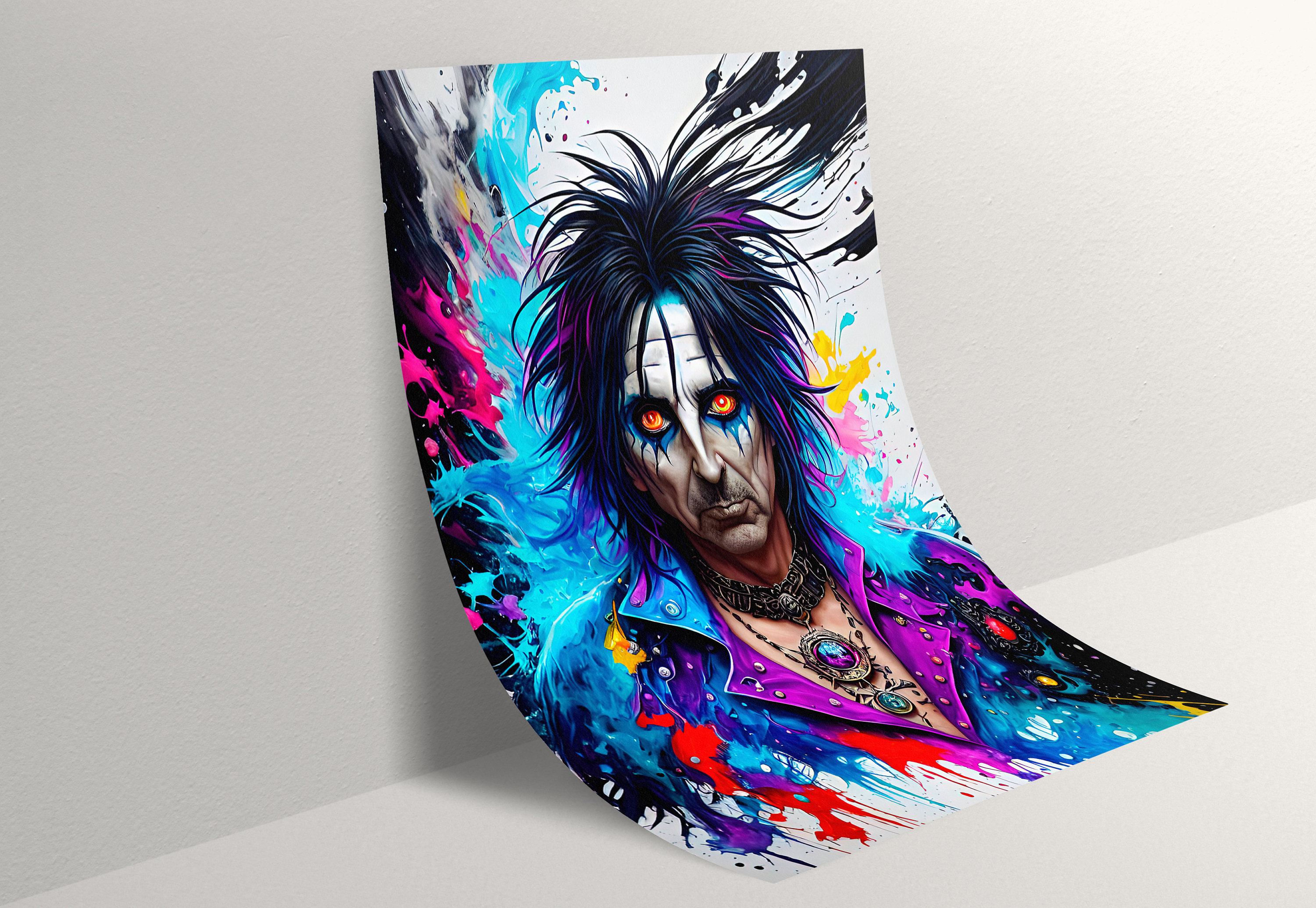 Alice Cooper Poster, Heavy Metal Art , Rock Poster