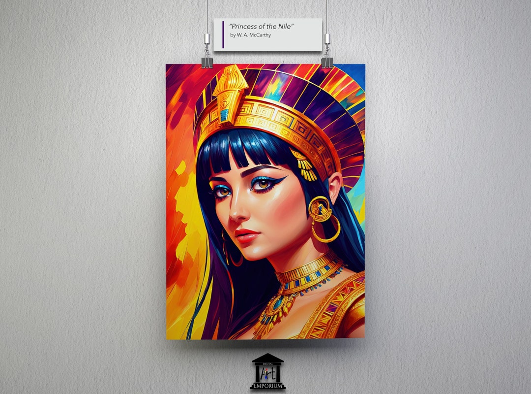 Cleopatra Portrait, Cleopatra Wall Art, Cleopatra Print, Egyptian Art ...