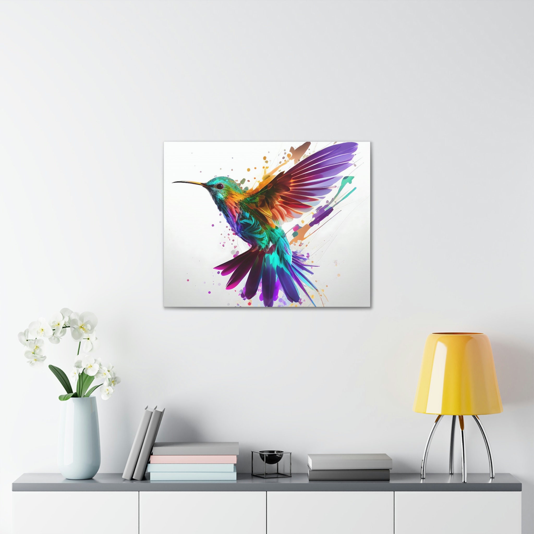 Vibrant Hummingbird A Colorful Artwork of the Beloved Humming Bird ...