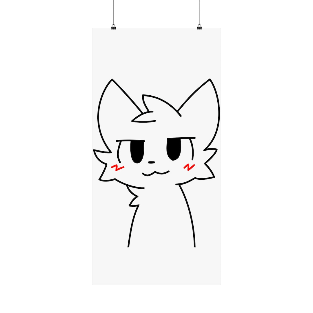 Boykisser Meme Matte Vertical Posters, Tiktok, White Cat, Tiktok Cat ...