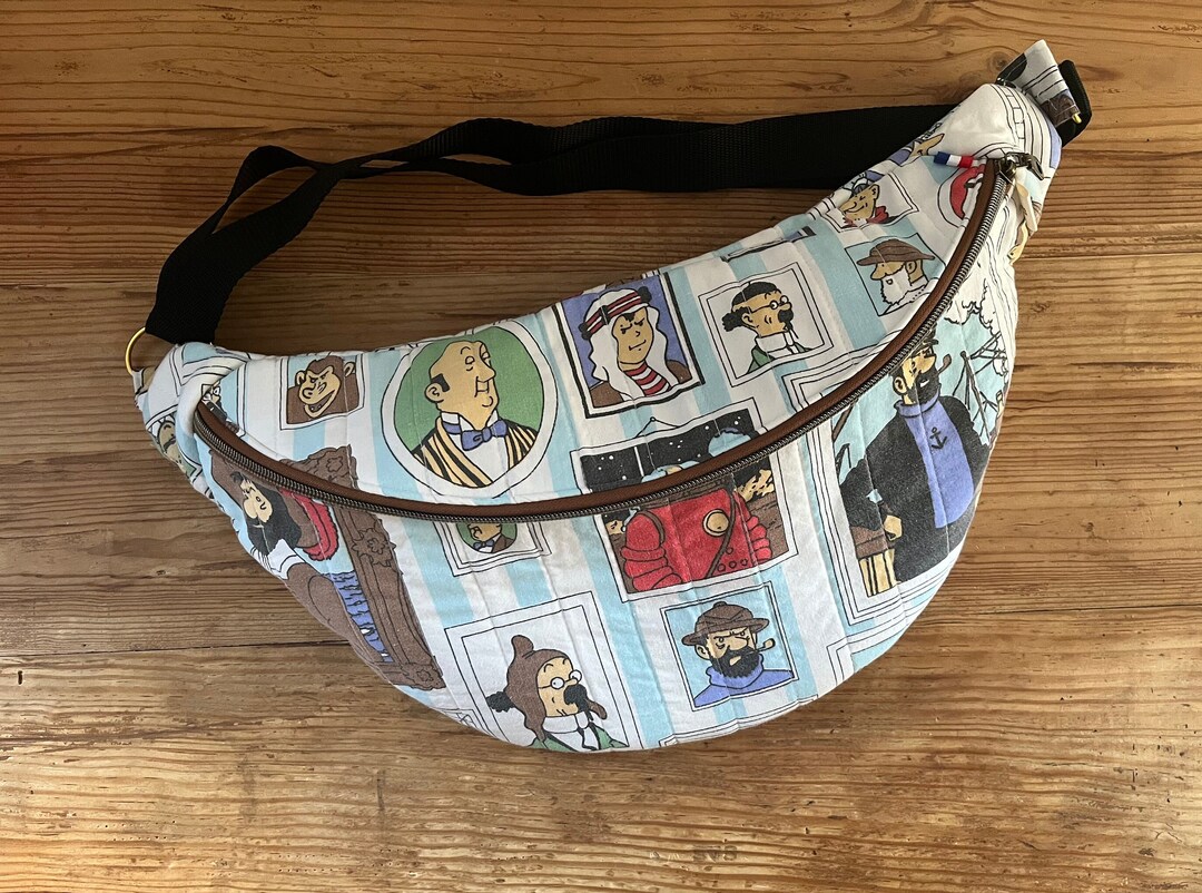 Fanny Pack Banana Tintin Fanny Pack Upcycling Unique Piece Responsible ...