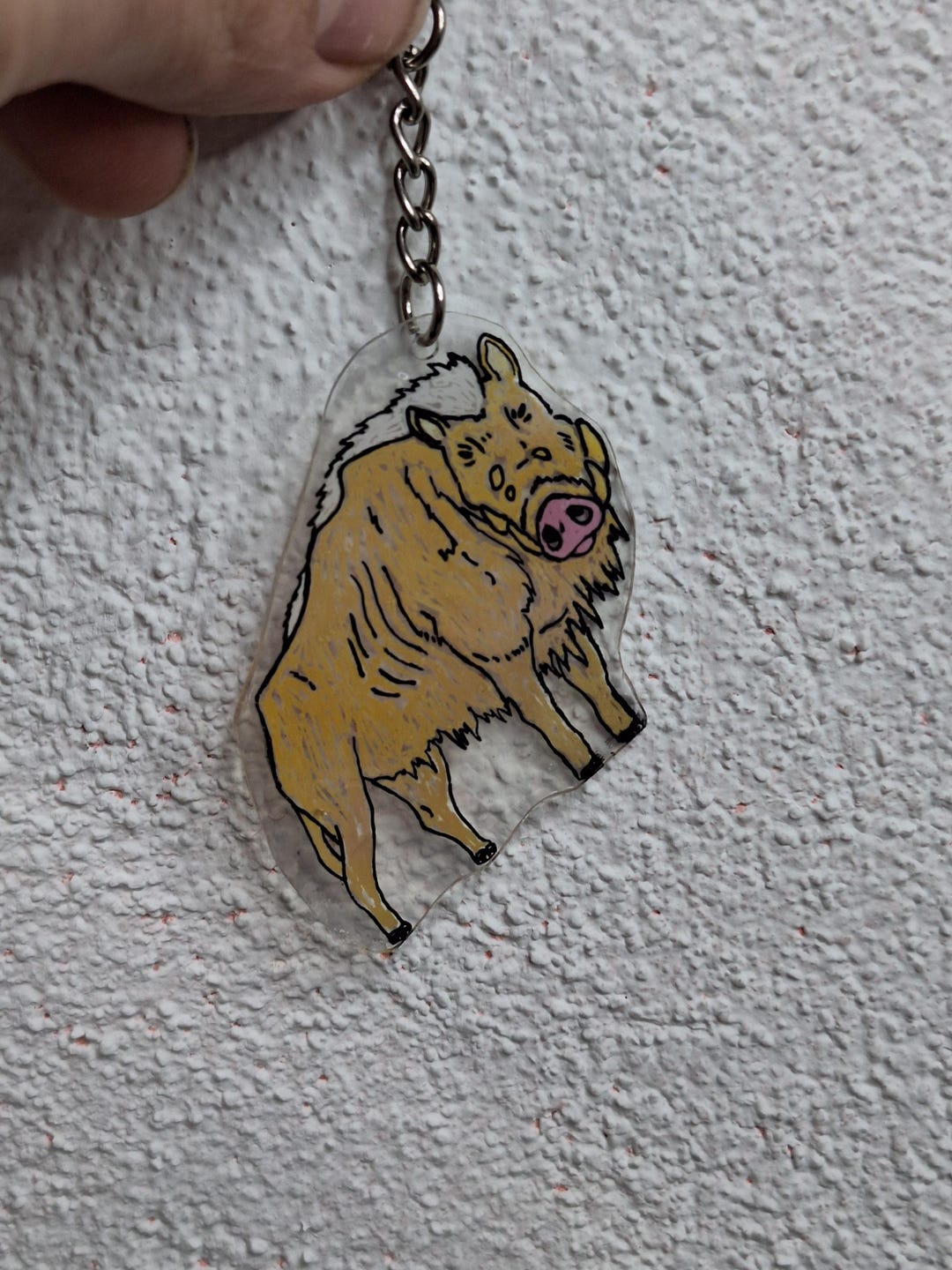 Princess Mononoke Boar Keychain, Anime Keychain, Forest Spirit Key Ring ...