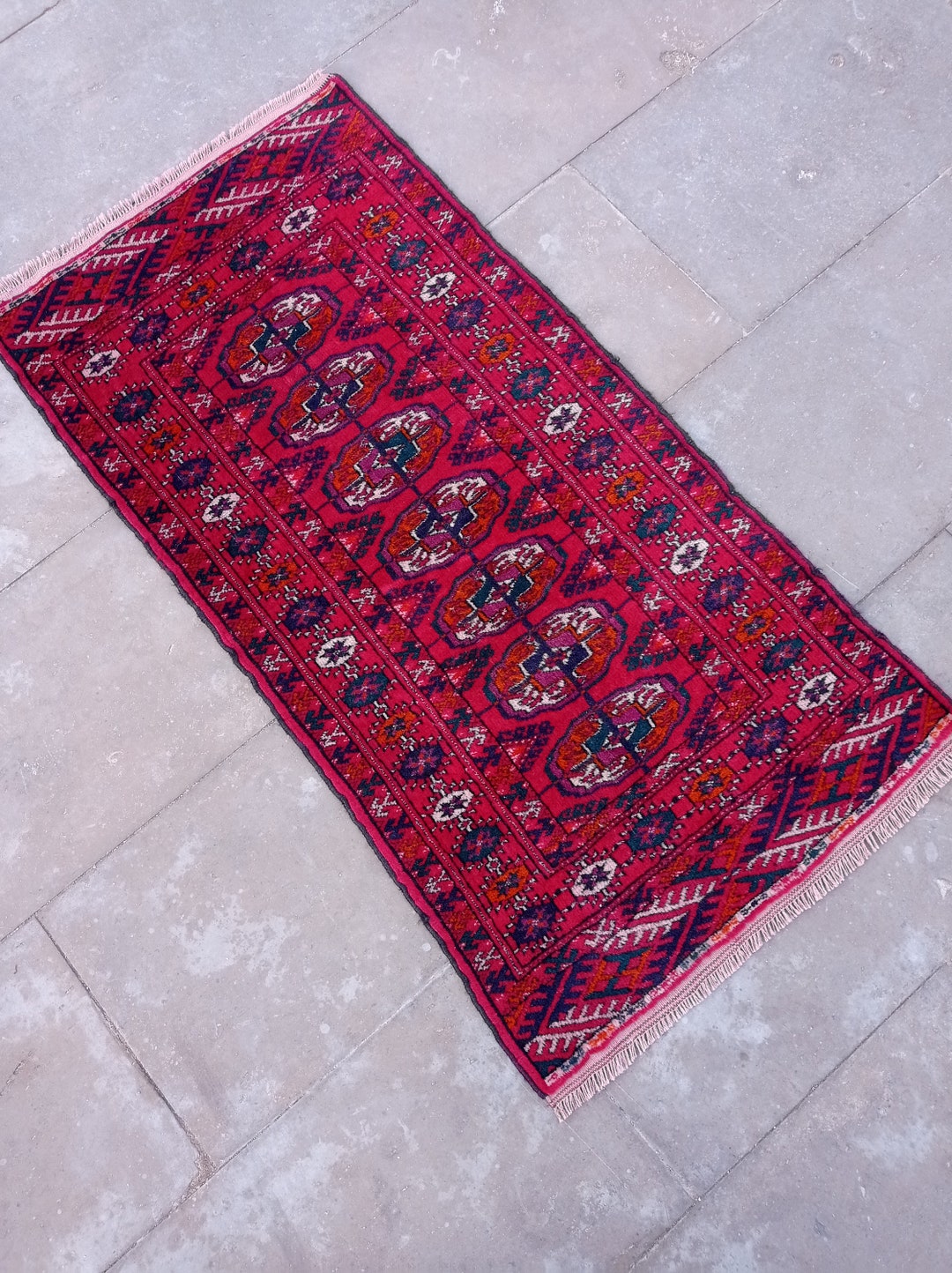 Rug 2 X 3, Handmade Wool Carpet, Red Turkish Rug, Small Bedroom Rug ...