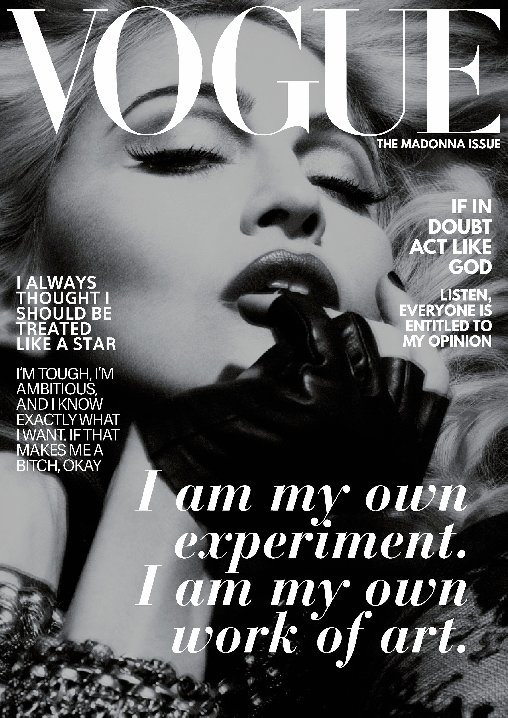 Madonna Vogue Magazine A4 Cover Famous Quotes - Etsy