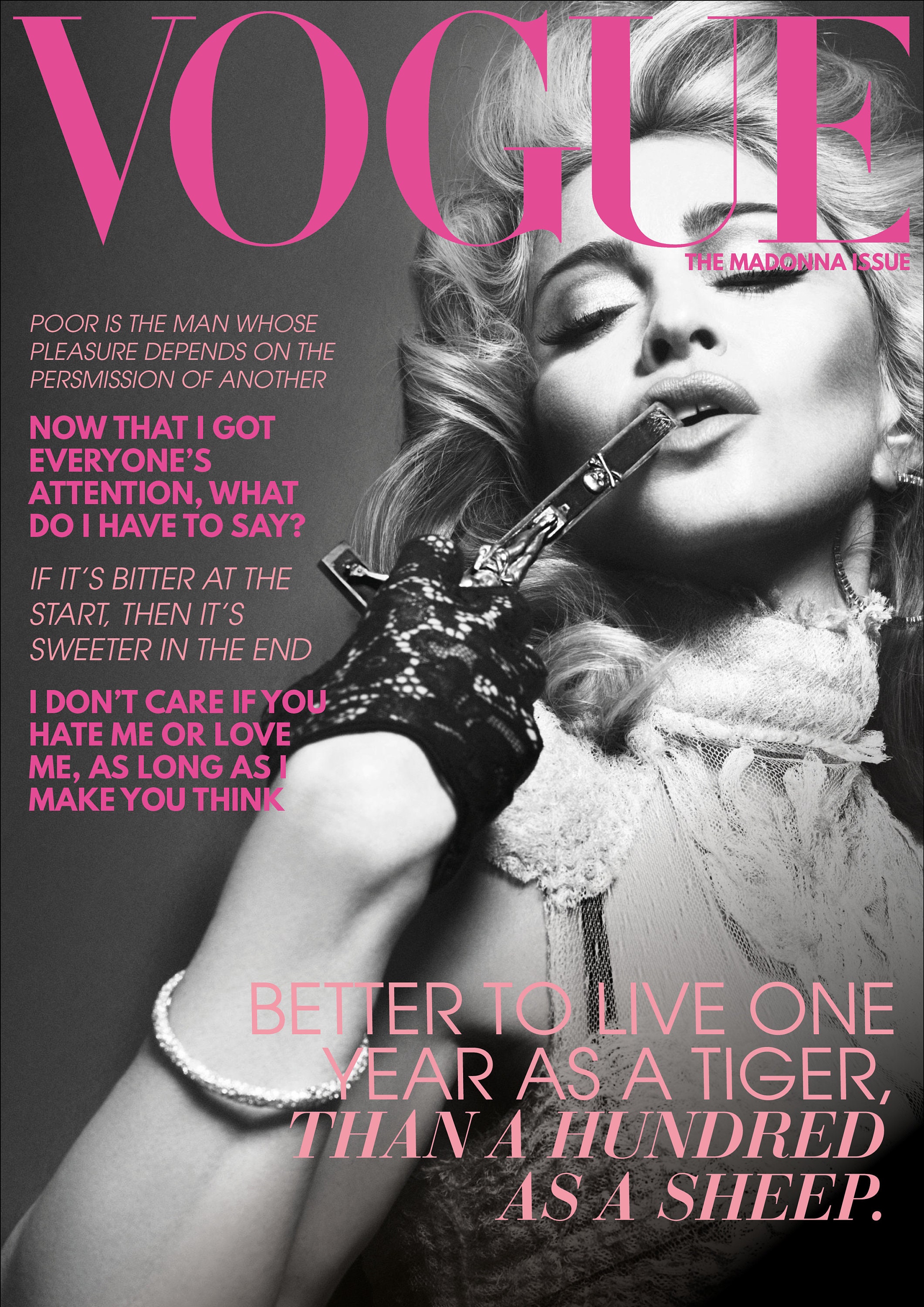 Madonna Vogue Magazine A4 Cover Famous Quotes - Etsy