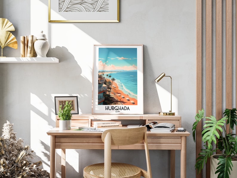 Hurghada Travel Wall Art, Egypt Painting Gifts, Africa Home Decor ...