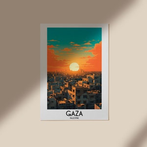 Gaza Travel Wall Art, Palestine Painting Gifts, Middle East Home Decor ...