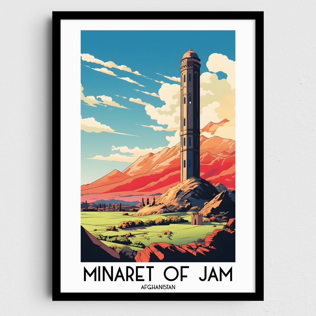 Minaret of Jam Travel Wall Art, Afghanistan Painting Gifts, Asia Home ...